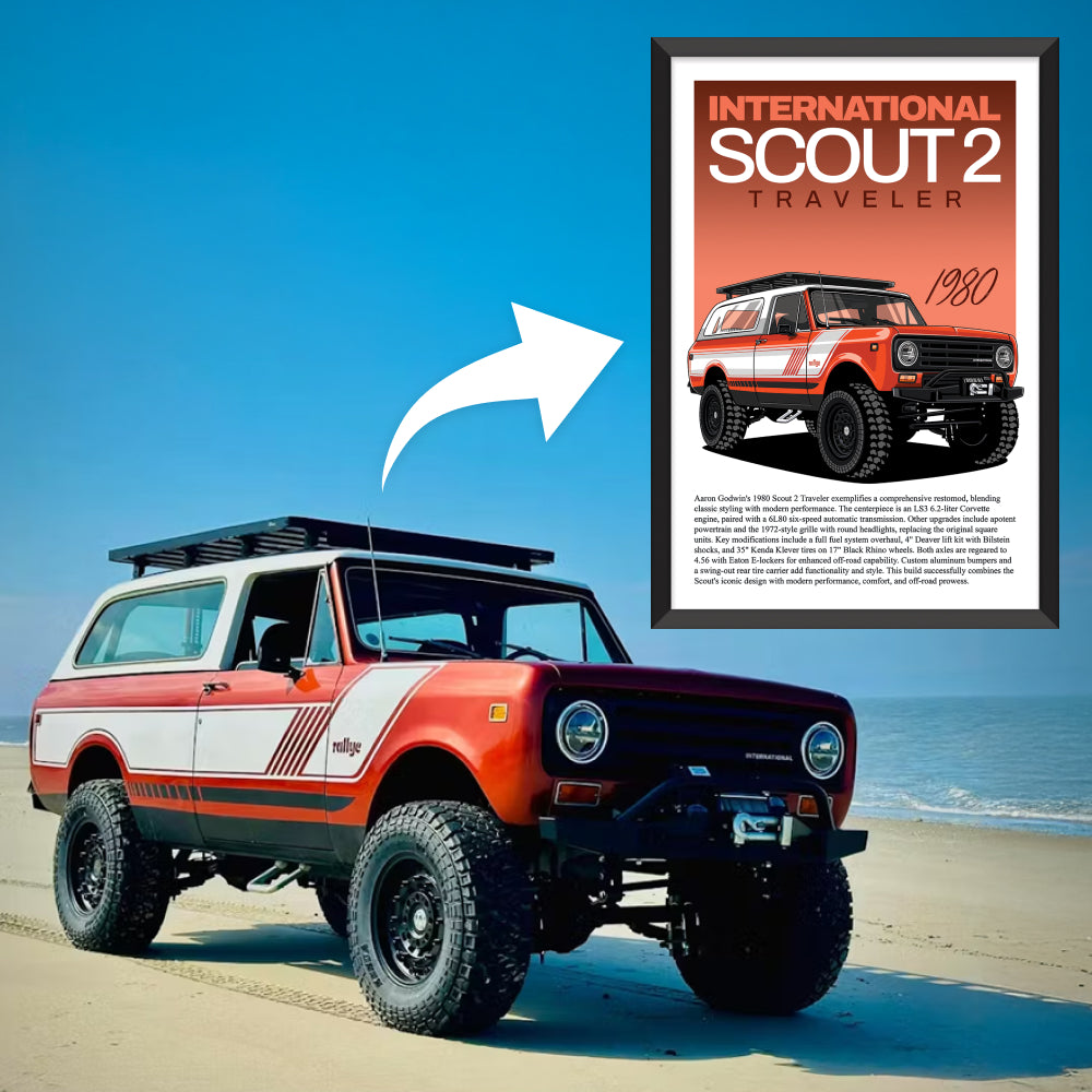Custom Car Poster | Editorial Style | Downshift Prints