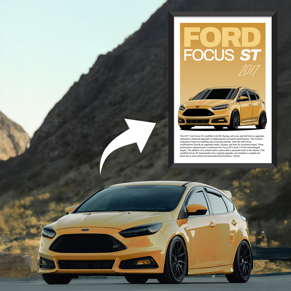 Custom Car Poster | Editorial Style | Downshift Prints